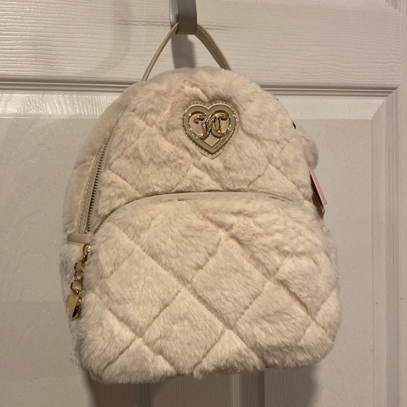 Juicy Couture | Bags | Bnwt Juicy Couture Lets Get Cozy White Furry ...